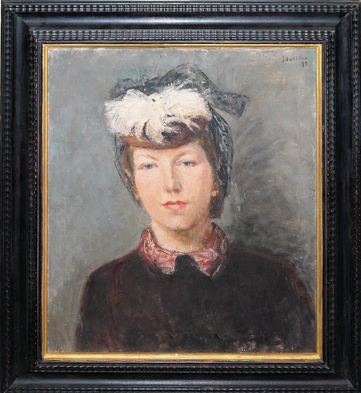 Richard Schreiber, „Meine Frau“, Ölgemälde von 1939, gerahmt - auctions ...