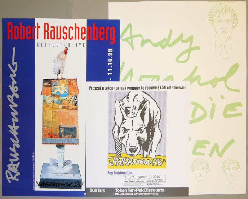 Pop-Art Konvolut Andy Warhol, Roy Lichtenstein & Robert Rauschenberg ...