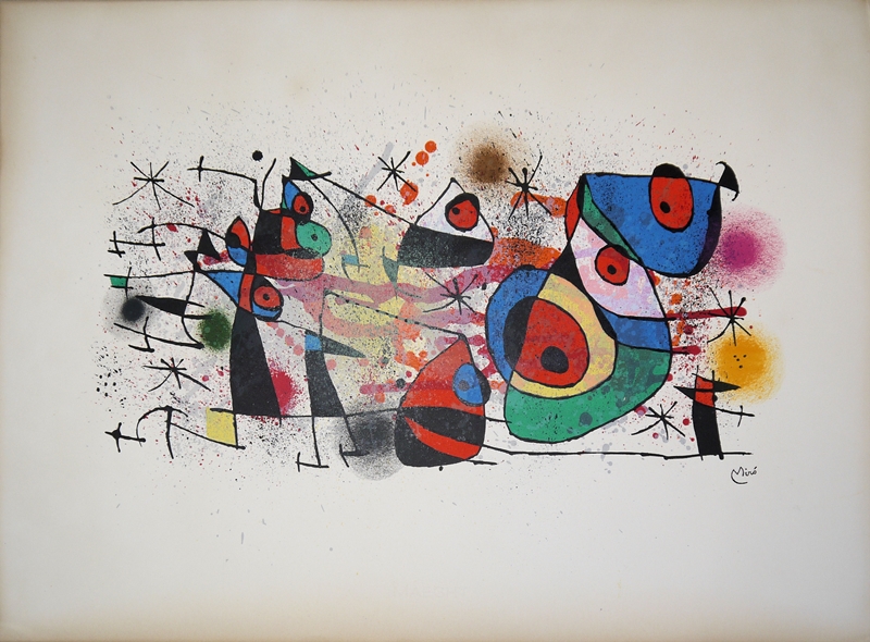 Joan Miró, “Sculptures II” & “Ceramiques”, 2 große Farblithographien, o ...