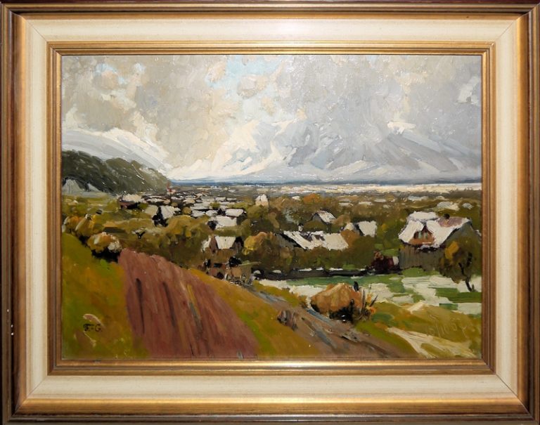 0135-Adolf Fischer-Gurig, “Erster Schnee”, signiertes Ölgemälde von ...