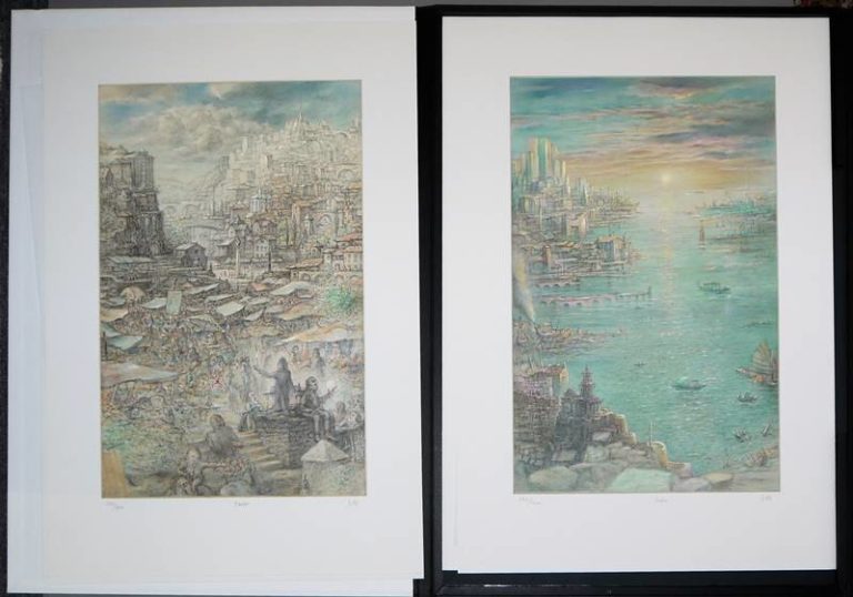 0025-BfG Edition, 2 Kunstmappen: Alfred Bast & Jürgen Wölbing, mit je 5 ...